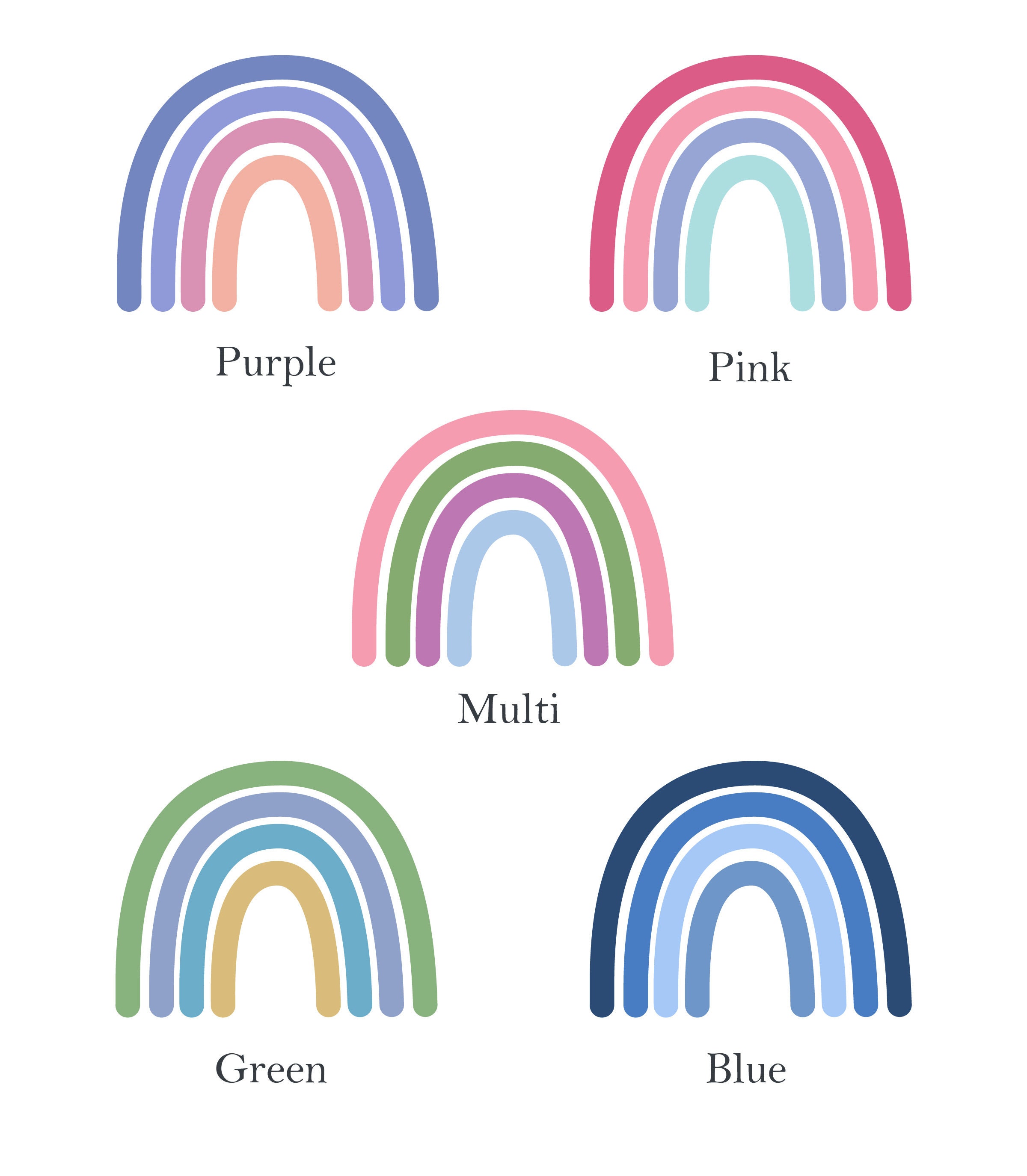 Rainbow Nursery Art Rainbow Name Sign Nursery Name Print | Etsy