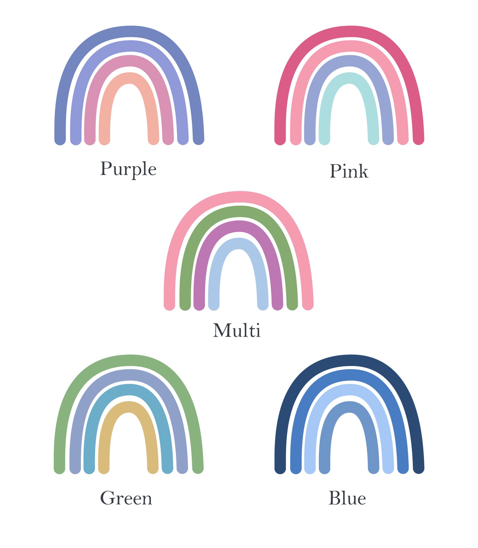 Rainbow Nursery Art Rainbow Name Sign Nursery Name Print - Etsy