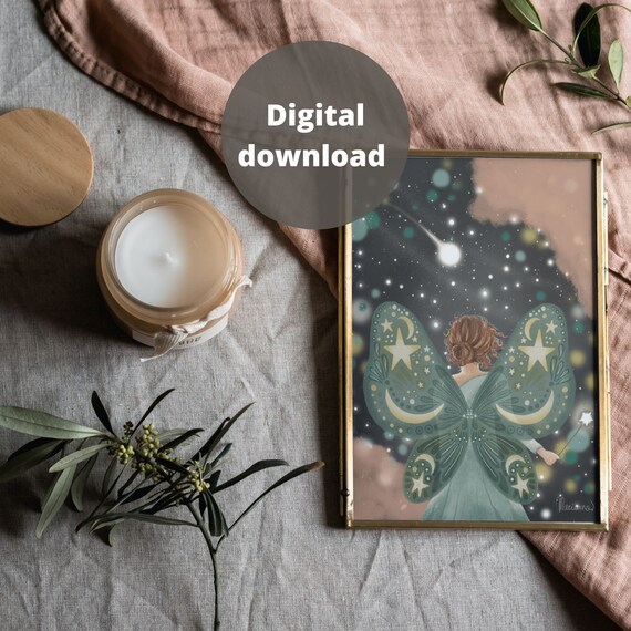 Shooting Star Printable Original Wall Art - Etsy