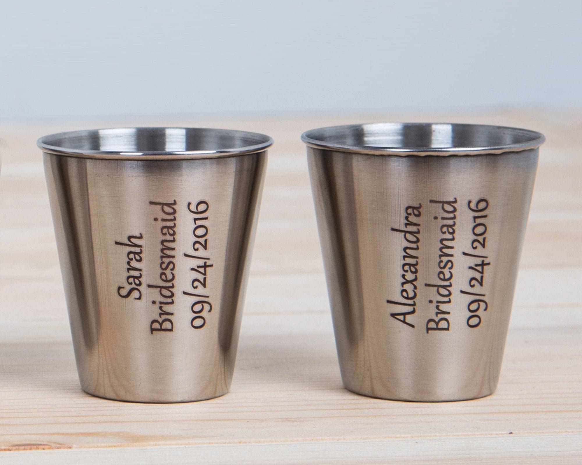 Custom Shot Glass Stainless Steel Metal Shot Glass Wedding Etsy