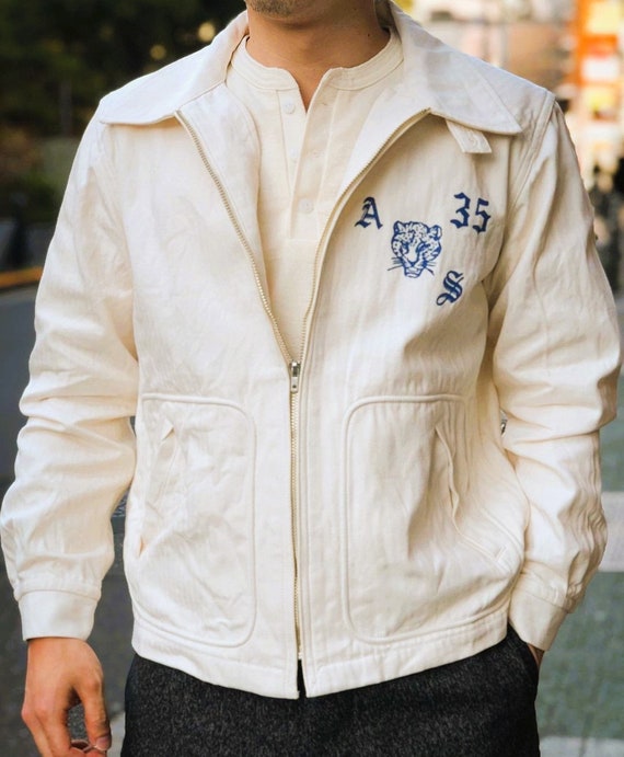 1950s MEDIUM Rockabilly Car Club Jacket Reproduction … - Gem