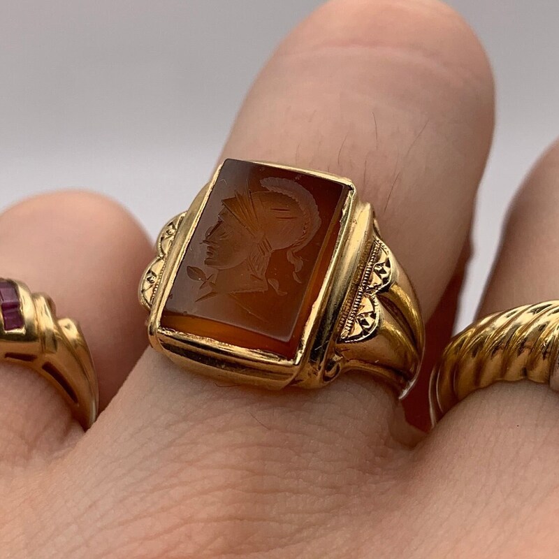 Antique Intaglio Ring - Etsy