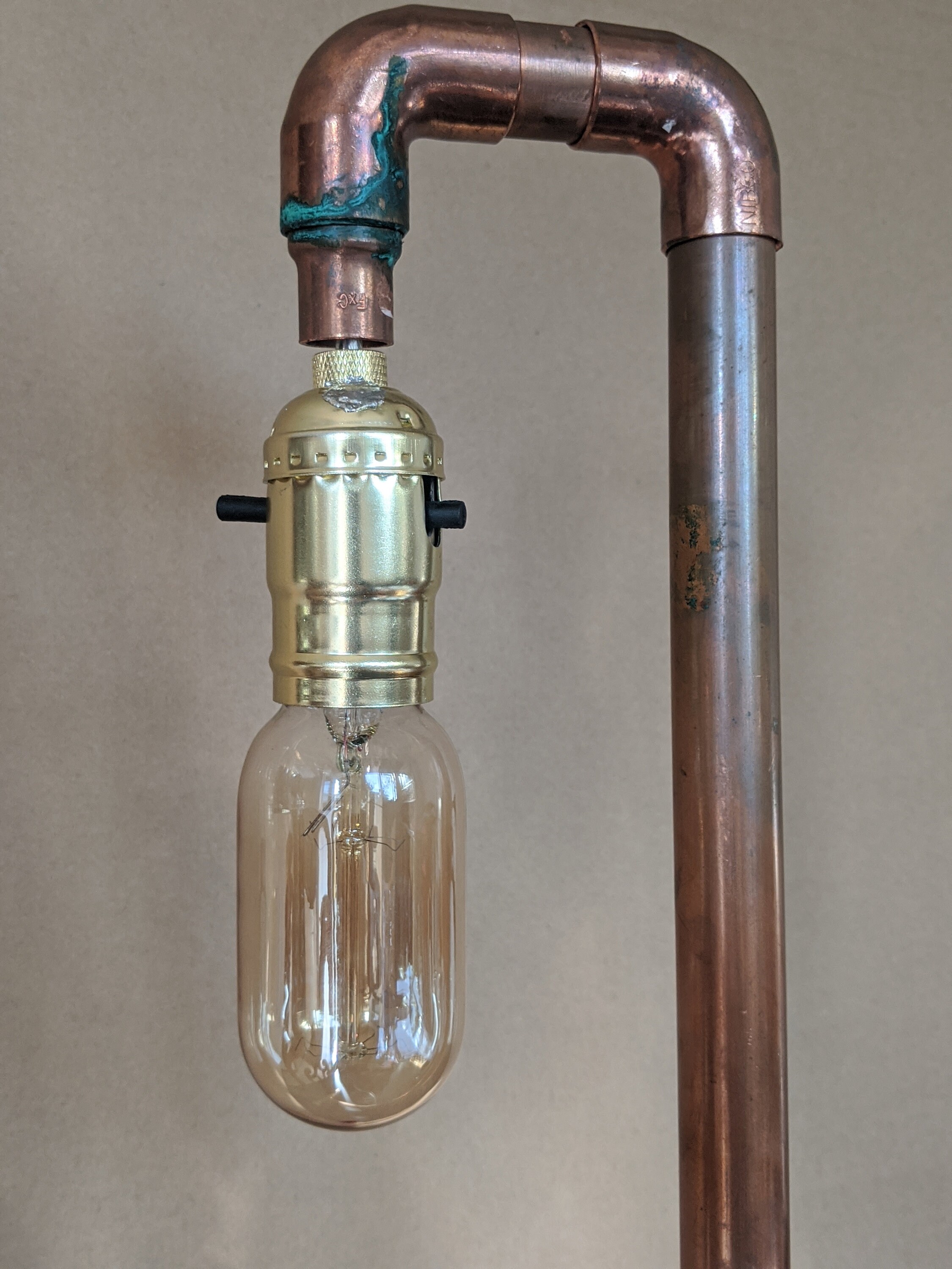 Industrial Copper Pipe Lamp - Etsy