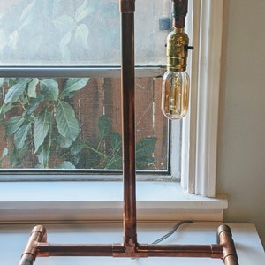 Industrial Copper Pipe Lamp | Etsy