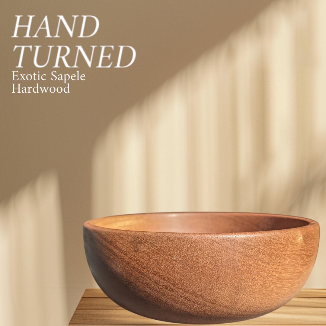 Rare Wood Hand Turned Sapele Wood Bowl - Etsy