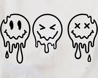 Drip Smile Cut File - Etsy