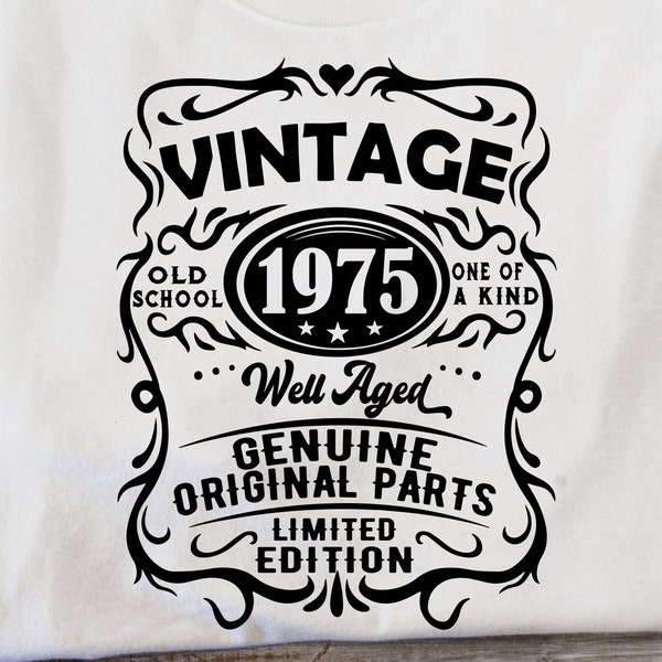 Vintage 1975 Svg - Etsy