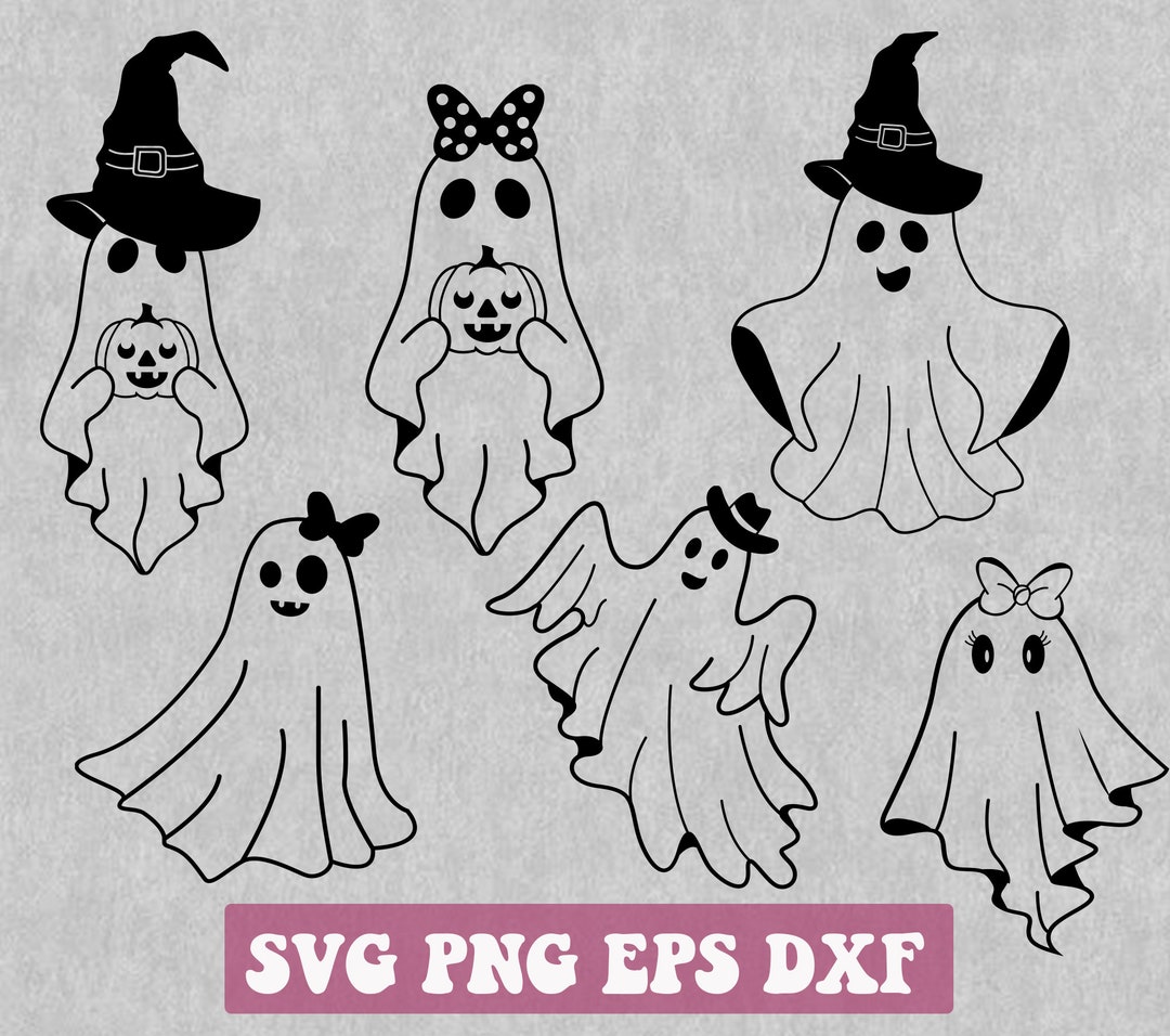 Ghost Halloween SVG Bundle, Ghosts Svg, Ghost Svg Bundle, Ghost Clipart ...