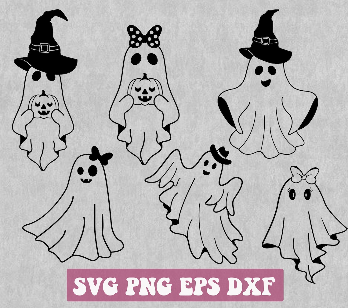 Ghost Halloween SVG Bundle Ghosts Svg Ghost Svg Bundle - Etsy