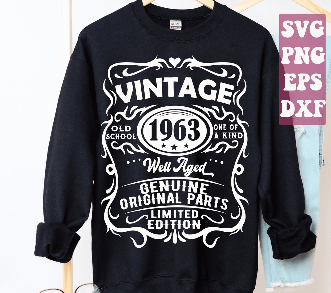 60th Birthday Svg, 1963 Svg, Well Aged 1963 Svg, Vintage 1963 Birthday ...