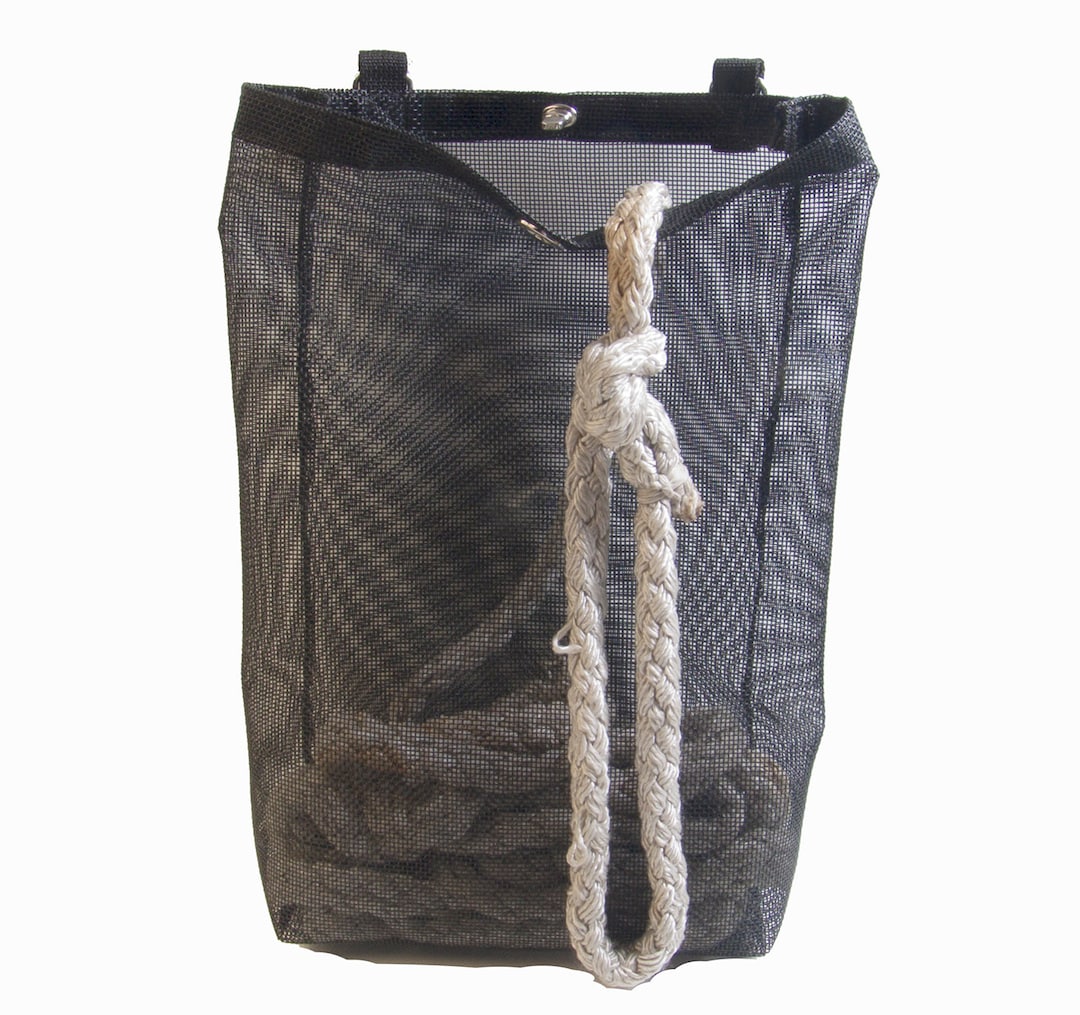 Rope / Sheet Bag, Black Mesh, Heavy Duty, Great for Boats or Shore ...
