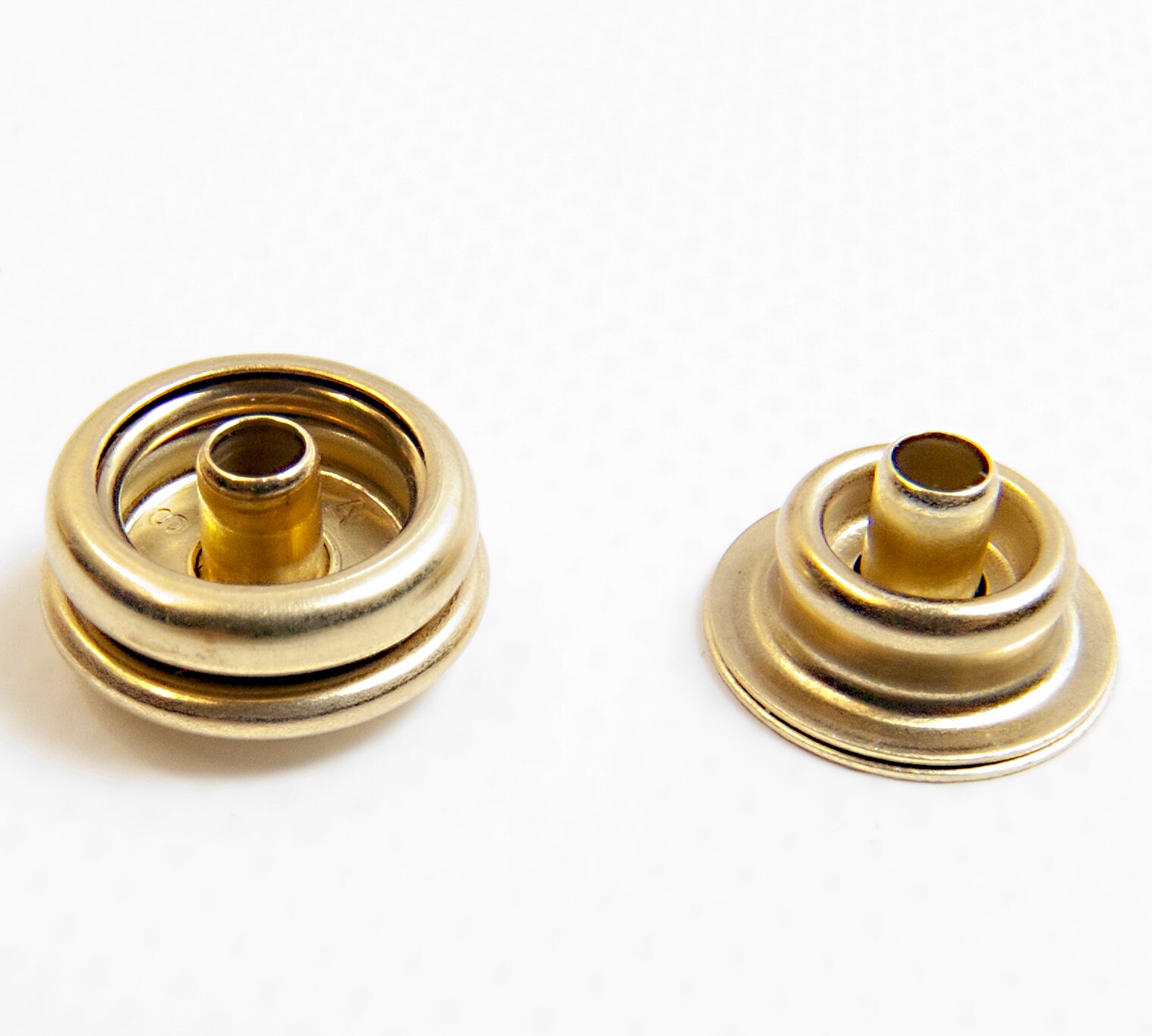 Brass Snaps, 100% Brass Not Plated, Line 24 10 Pc. Set Shipped From the ...