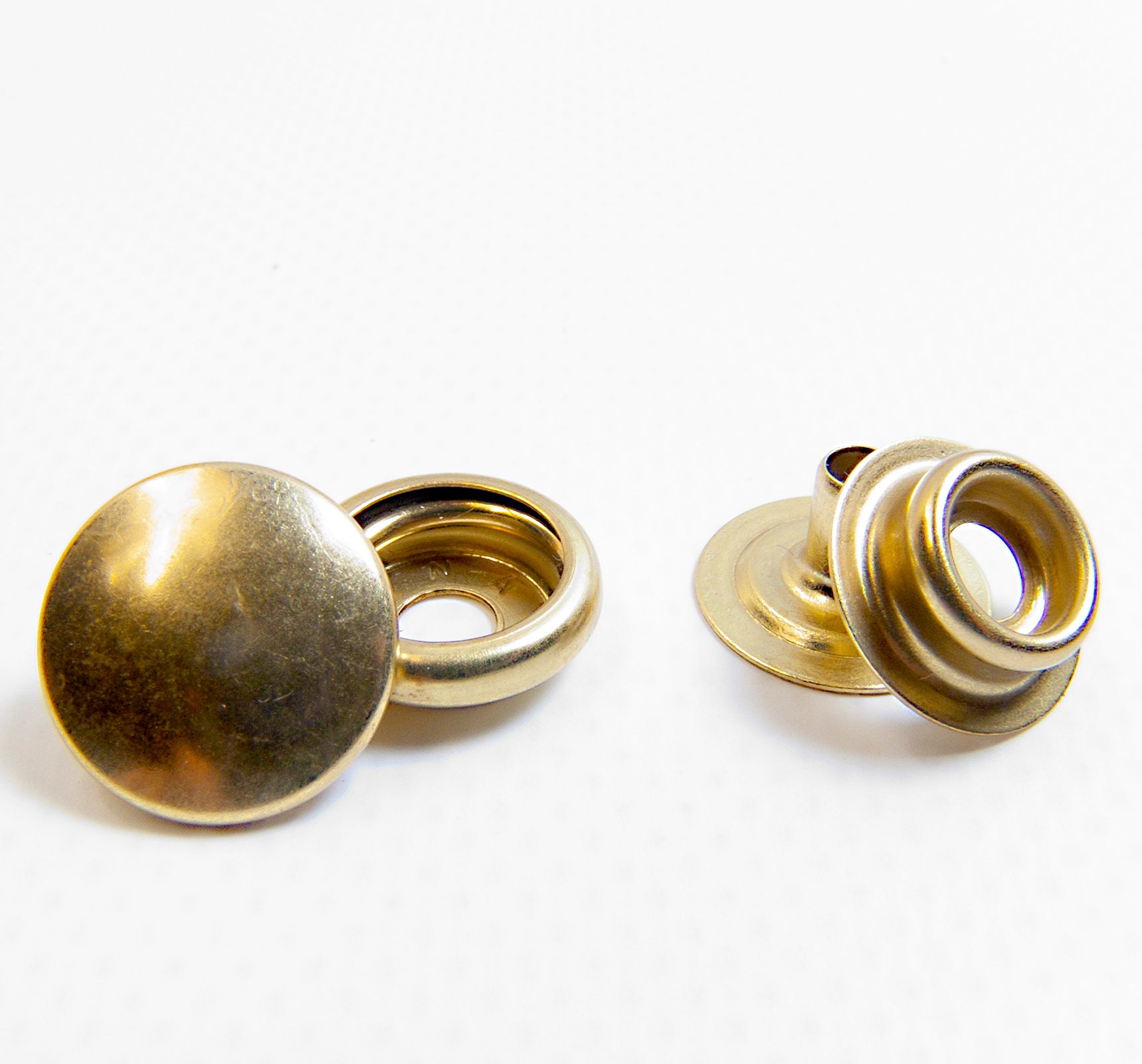 Brass Snaps, 100% Brass Not Plated, Line 24 10 Pc. Set Shipped From the ...