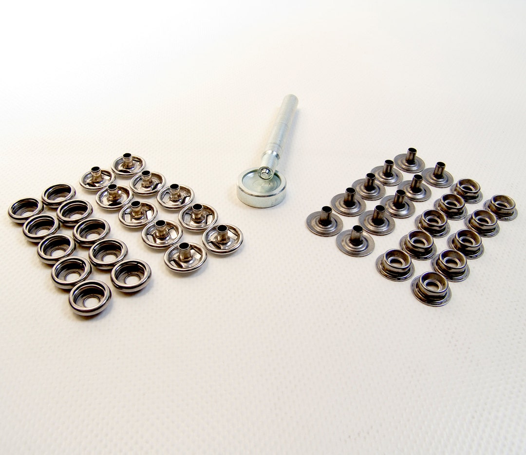 Snap Repair Kit W/ Setting Tool & Nickel Plated Brass Snaps - Etsy
