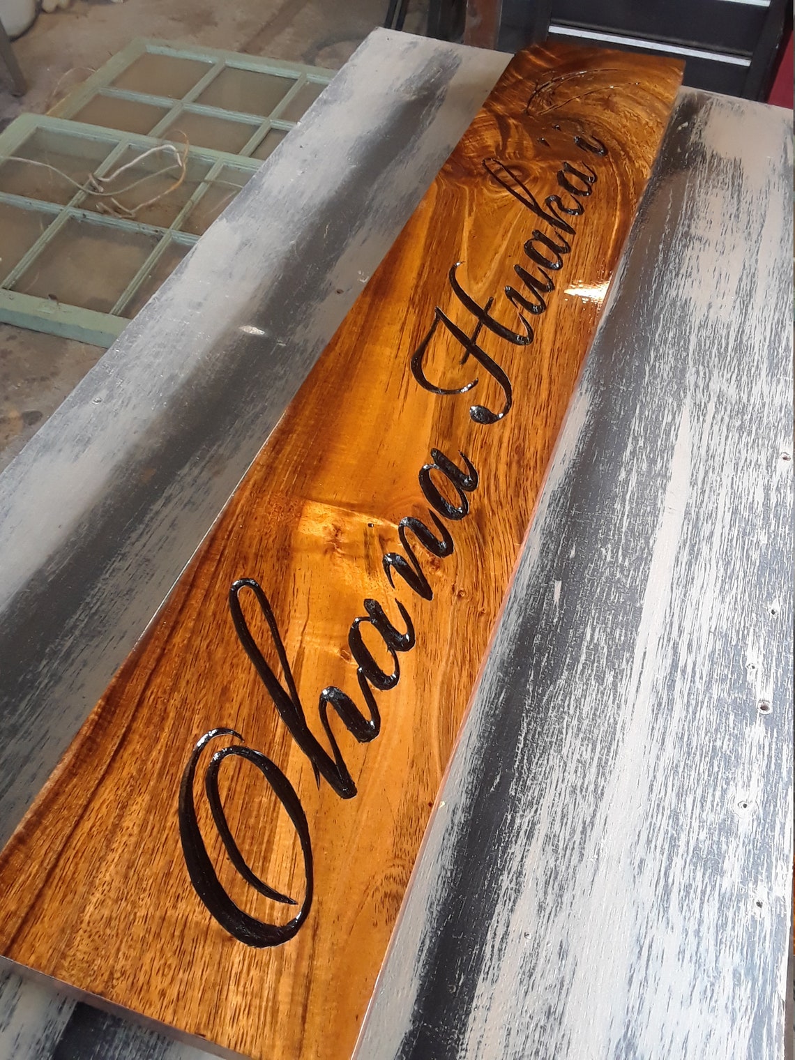 Custom Handcarved Hawaiian Koa Wood Sign | Etsy