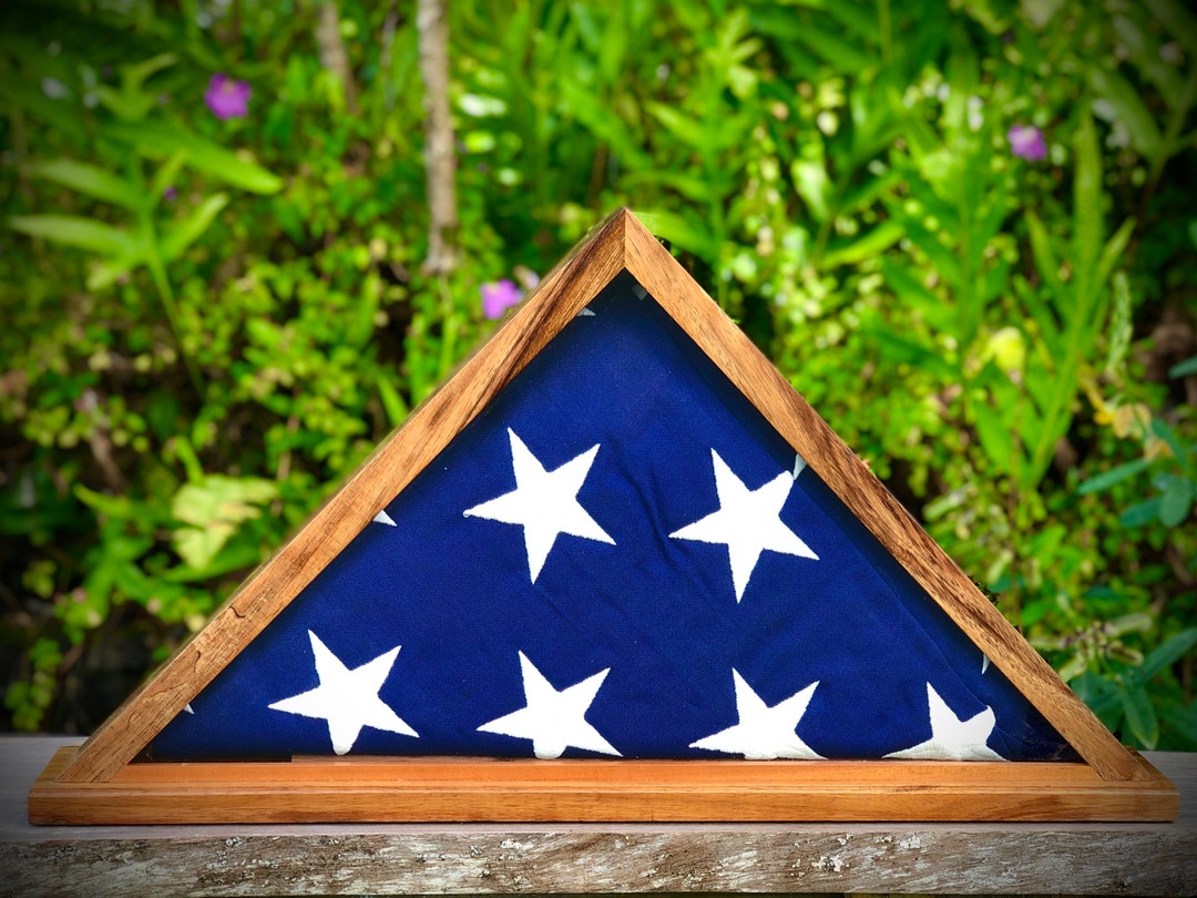 Solid Curly Koa Wood Internment Flag Case - Etsy