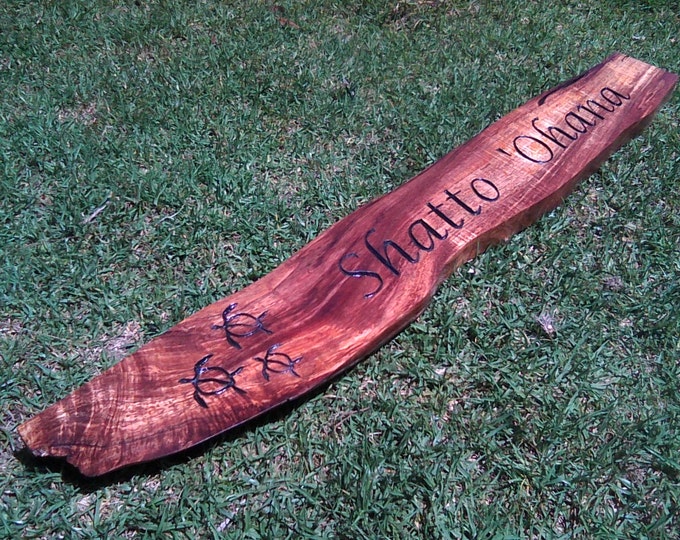 Custom Handcarved Hawaiian Koa Wood Sign - Etsy
