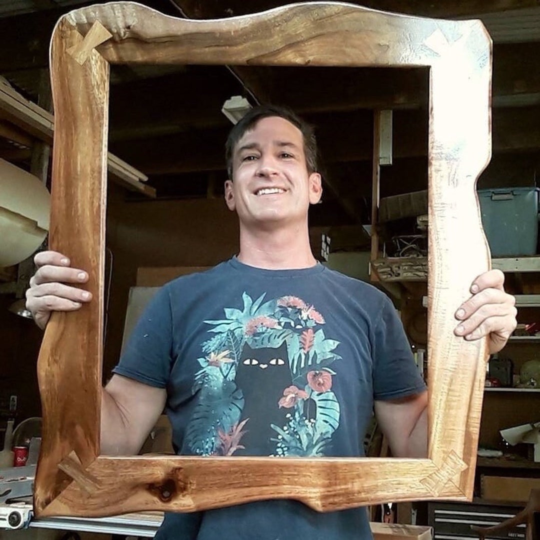 Rustic Hawaiian Koa and Mango Wood Sculpted Picture Frames - Etsy
