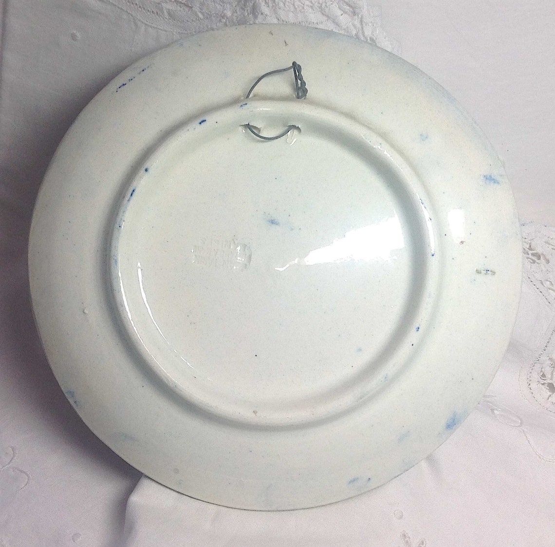 Manises Pottery Wall Plate Art Pottery Plaque Signed Blue & - Etsy