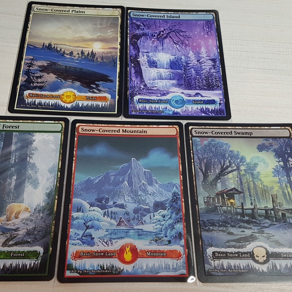 Mtg Custom Basic Lands - Etsy