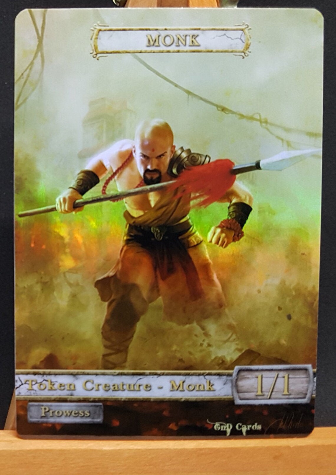 1x Monk 1 FOIL LAMINATED Custom Altered Token Gnd Cards - Etsy