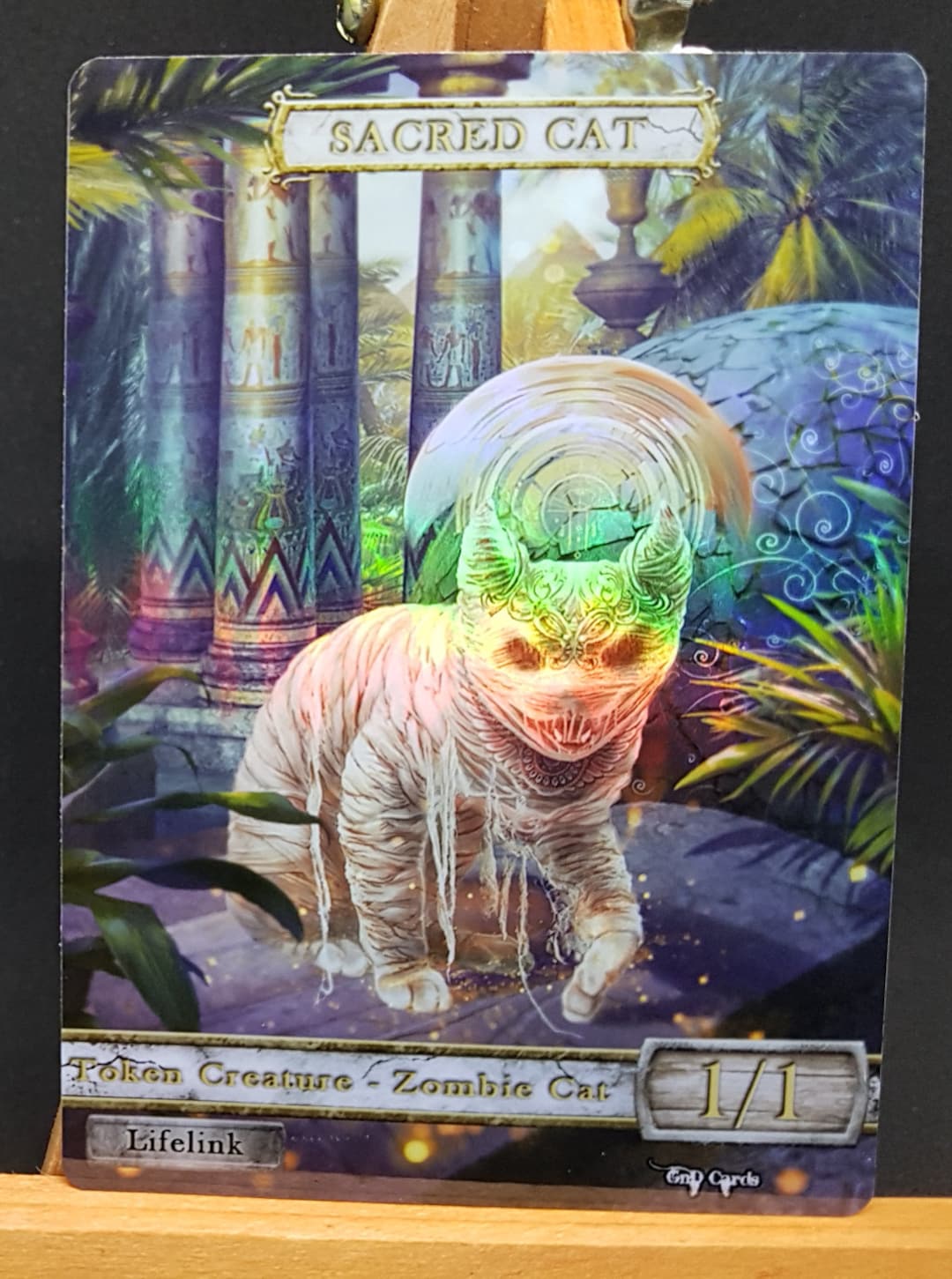 1x Sacred Cat *FOIL LAMINATED* Embalmed TOKEN Custom Altered - Etsy