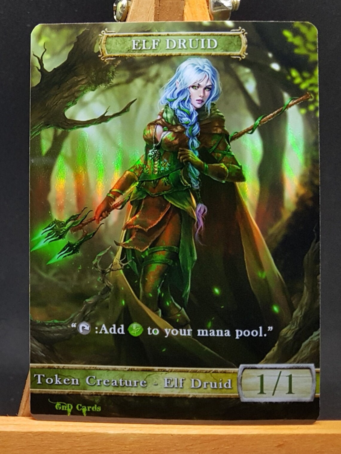1x Elf Druid 3 FOIL LAMINATED Custom Altered Token - Etsy
