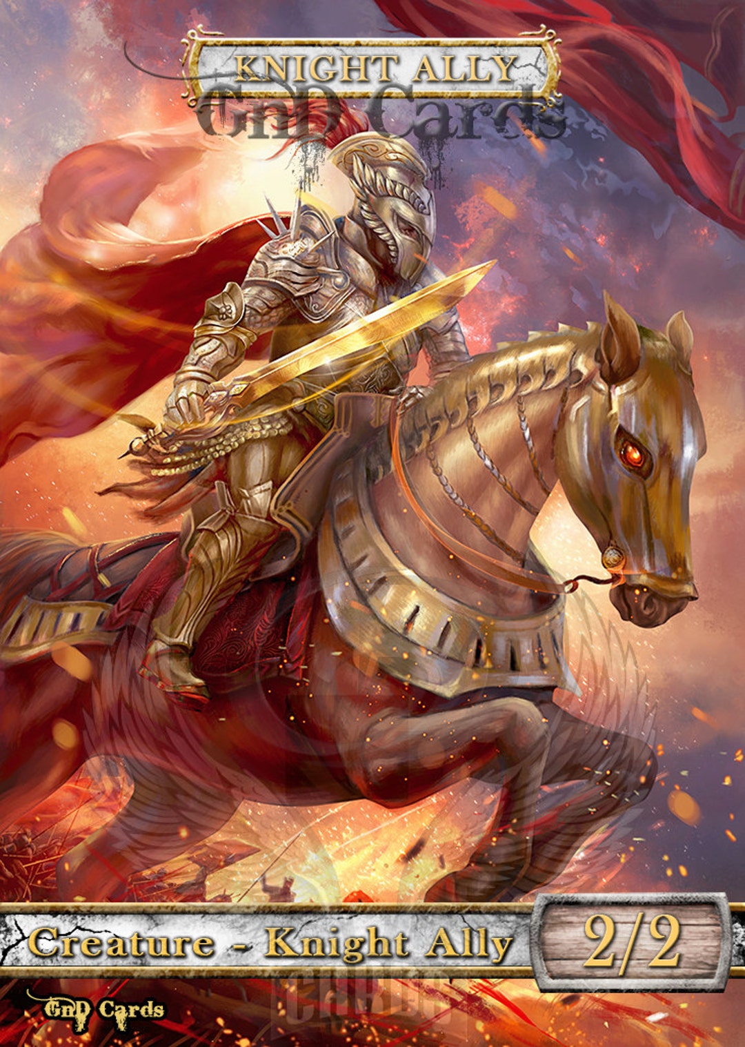 Custom Mtg Knight Token
