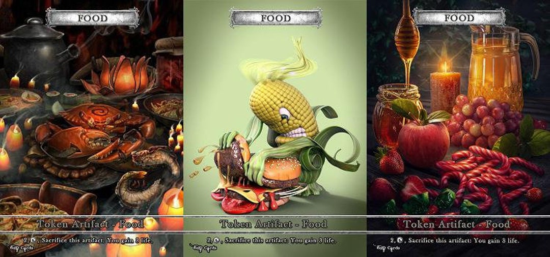 Food Pack TCG Tokens Custom Altered - Etsy