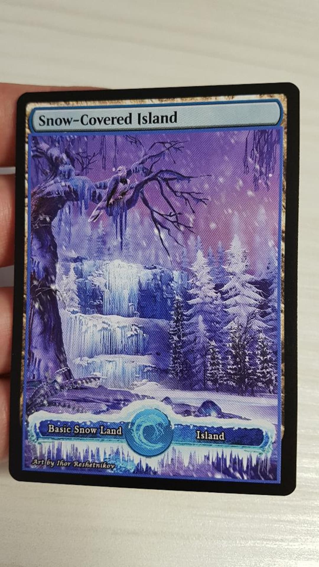 1x Snow Covered Island Custom Altered Basic Land MTG - Etsy México