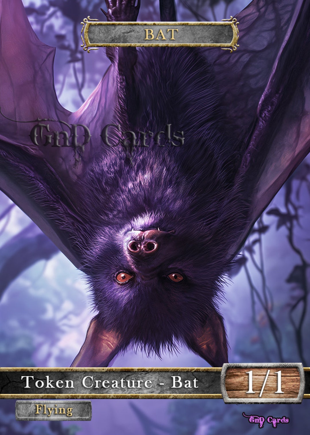 Bat 4 TCG Token Custom Altered - Etsy