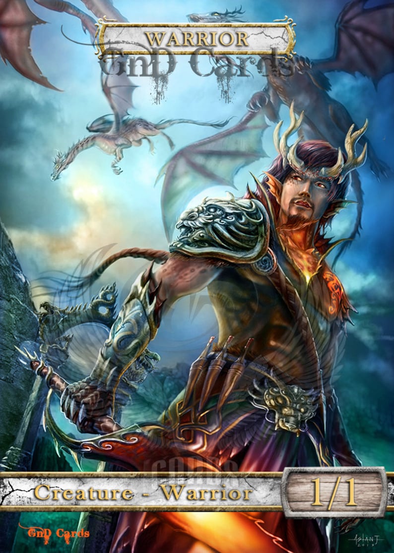 3x Warrior 3 Custom Altered Tokens - Etsy