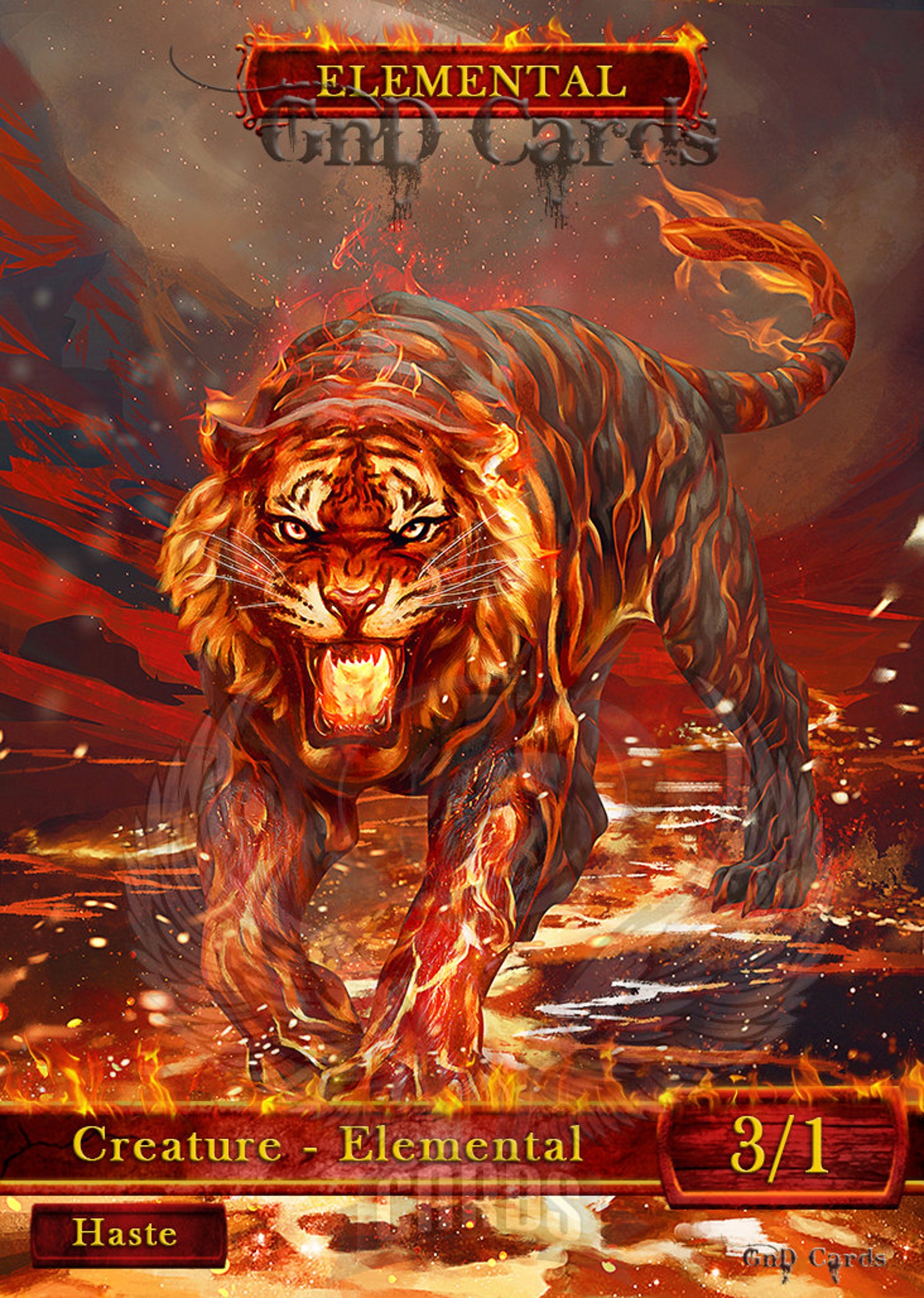 3x Red Elemental 3 Custom Altered Tokens - Etsy