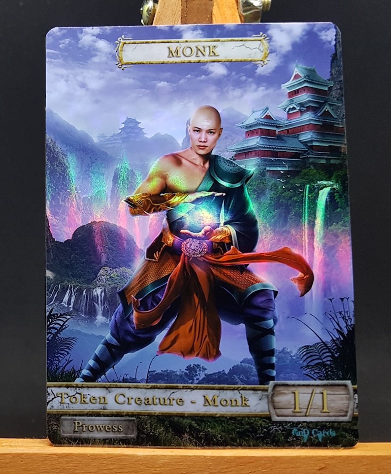 1x Monk 3 FOIL LAMINATED Custom Altered Token - Etsy