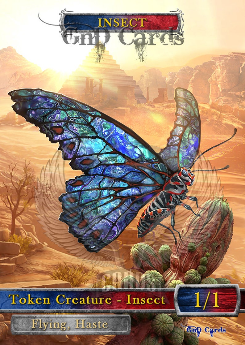 Insect #6 Blue Red TCG Token Custom Altered - Etsy