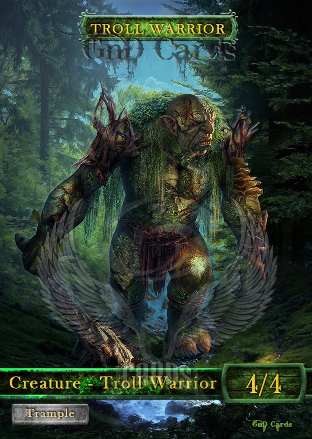 Troll Warrior TCG Token Custom Altered - Etsy