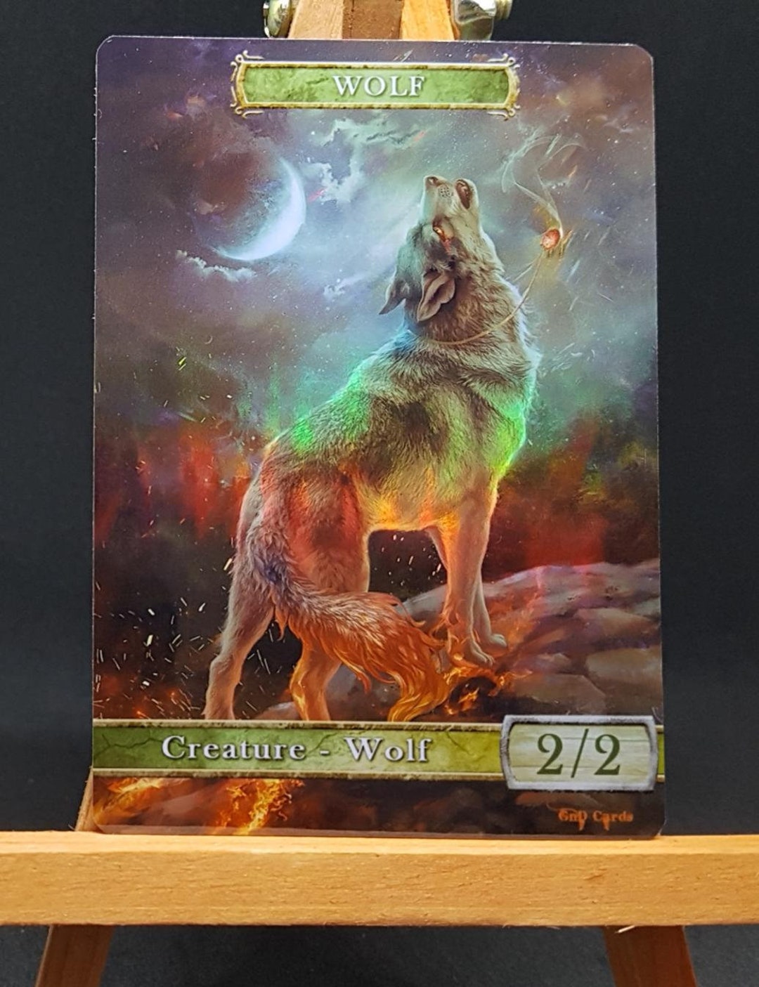 1x Wolf #4 *FOIL LAMINATED* Custom Altered Token - Etsy