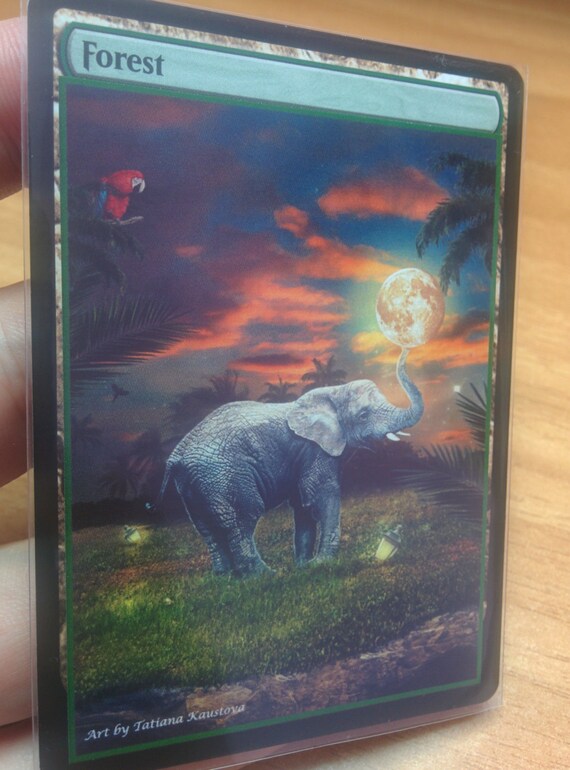 Card Games 1x Forest #3.1 Extended Textless Full Art Custom Altered ...