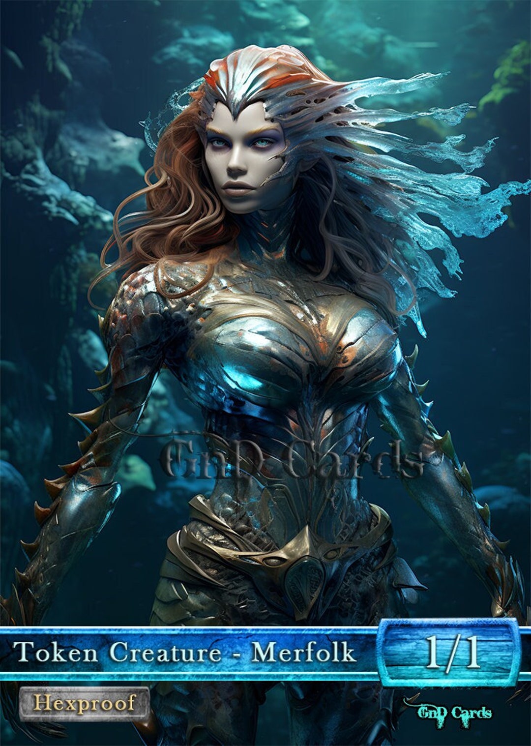 Merfolk #13 Hexproof TCG Token Custom Altered - Etsy