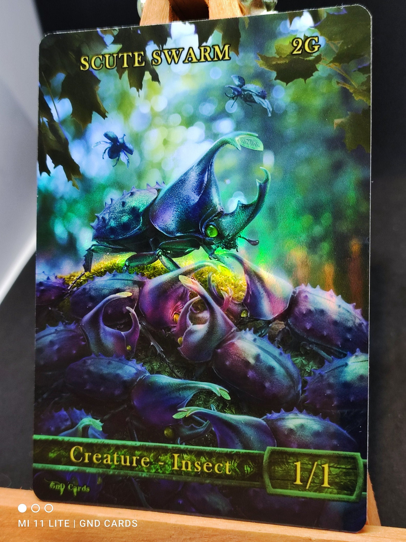 1x FOIL LAMINATED Scute Swarm Token/copy Custom Altered Gnd | Etsy