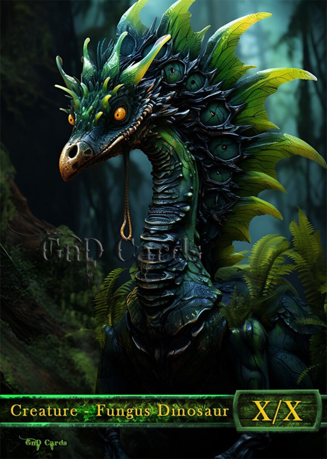Fungus Dinosaur TCG Token Custom Altered - Etsy