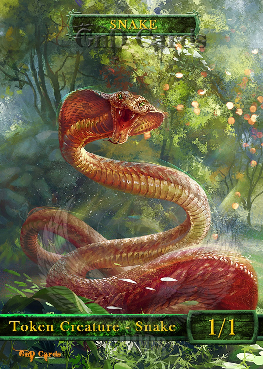 Snake #3 TCG Token Custom Altered - Etsy