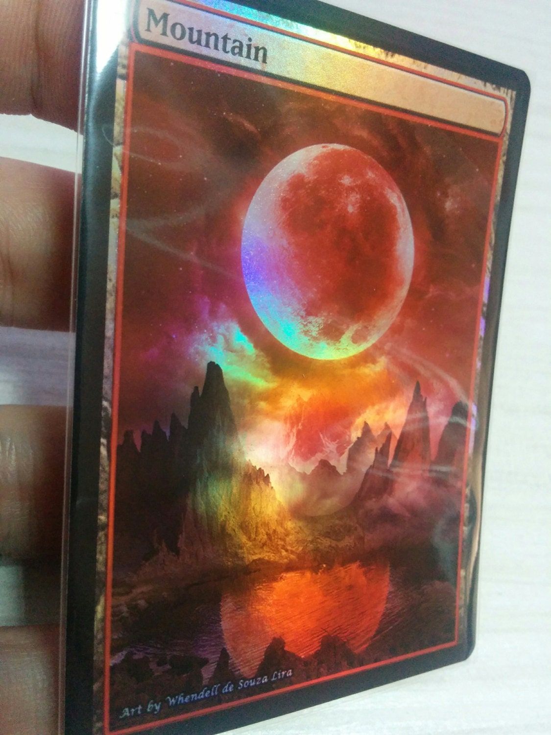 Toys & Games Card Games 1x Mountain #9 *FOIL* Extended Textless Full ...