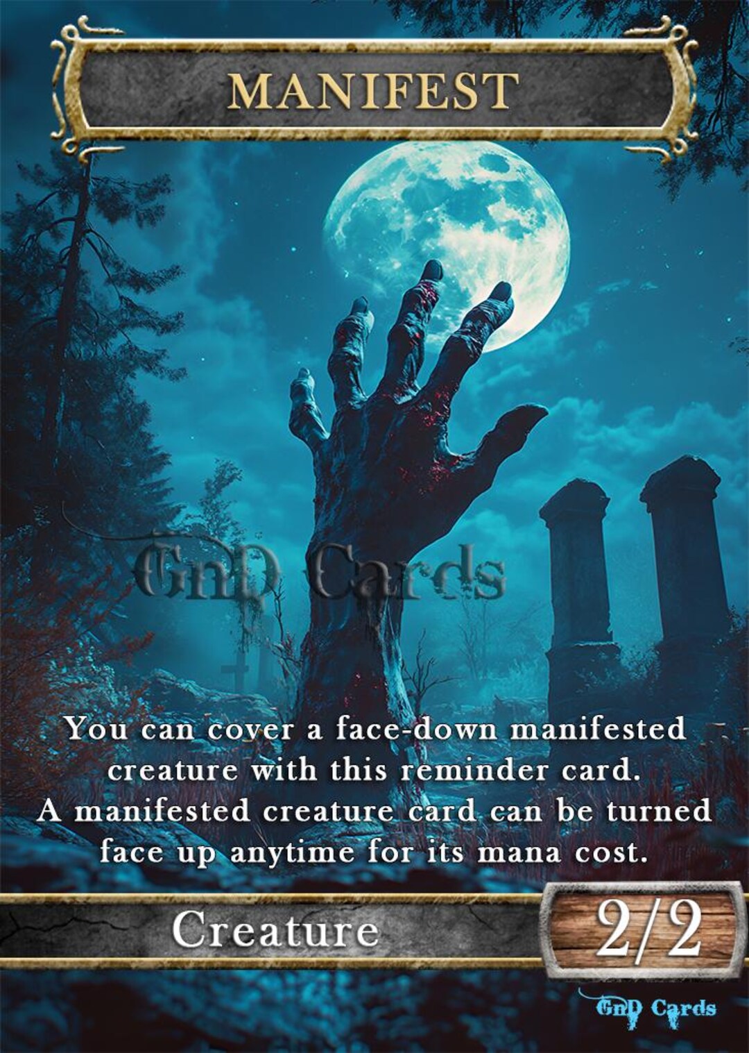 Manifest Dread #2 TCG Token Custom Altered - Etsy