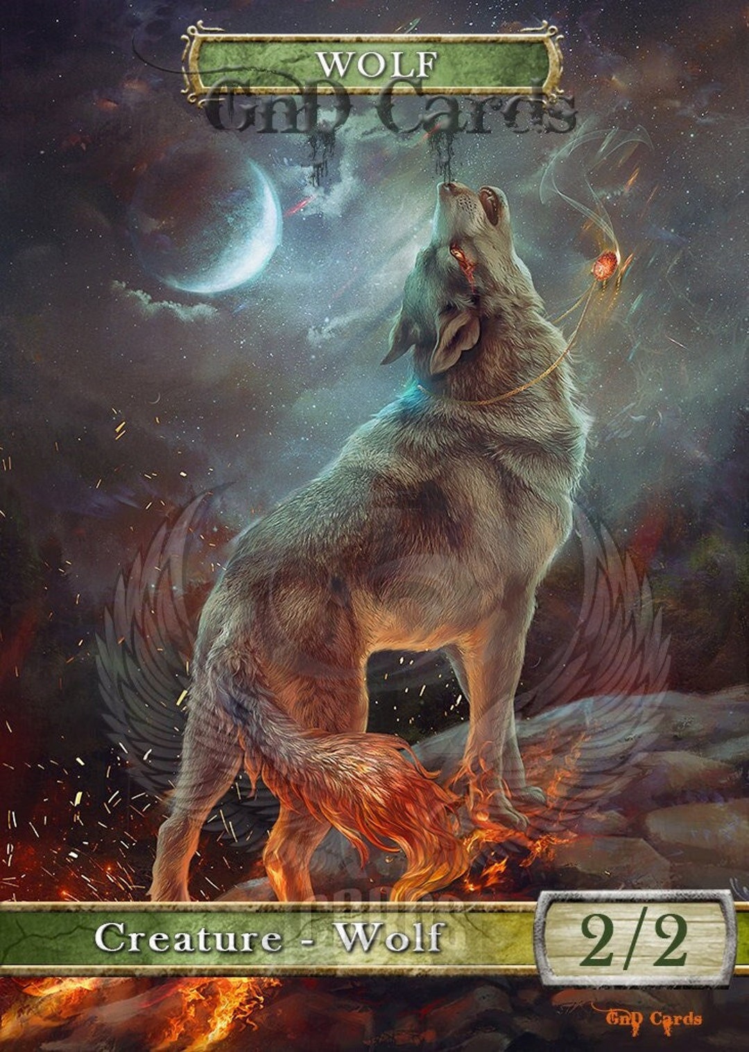Wolf #4 TCG Token Custom Altered - Etsy