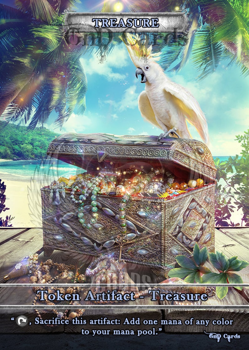 3x Treasure 4 Custom Altered Tokens - Etsy