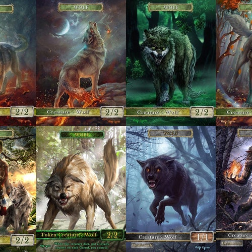 Full Set of Wolf Tokens Gnd Cards - Etsy