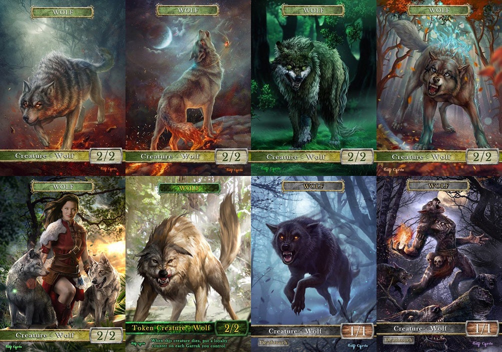 Full Set of Wolf Tokens Gnd Cards - Etsy