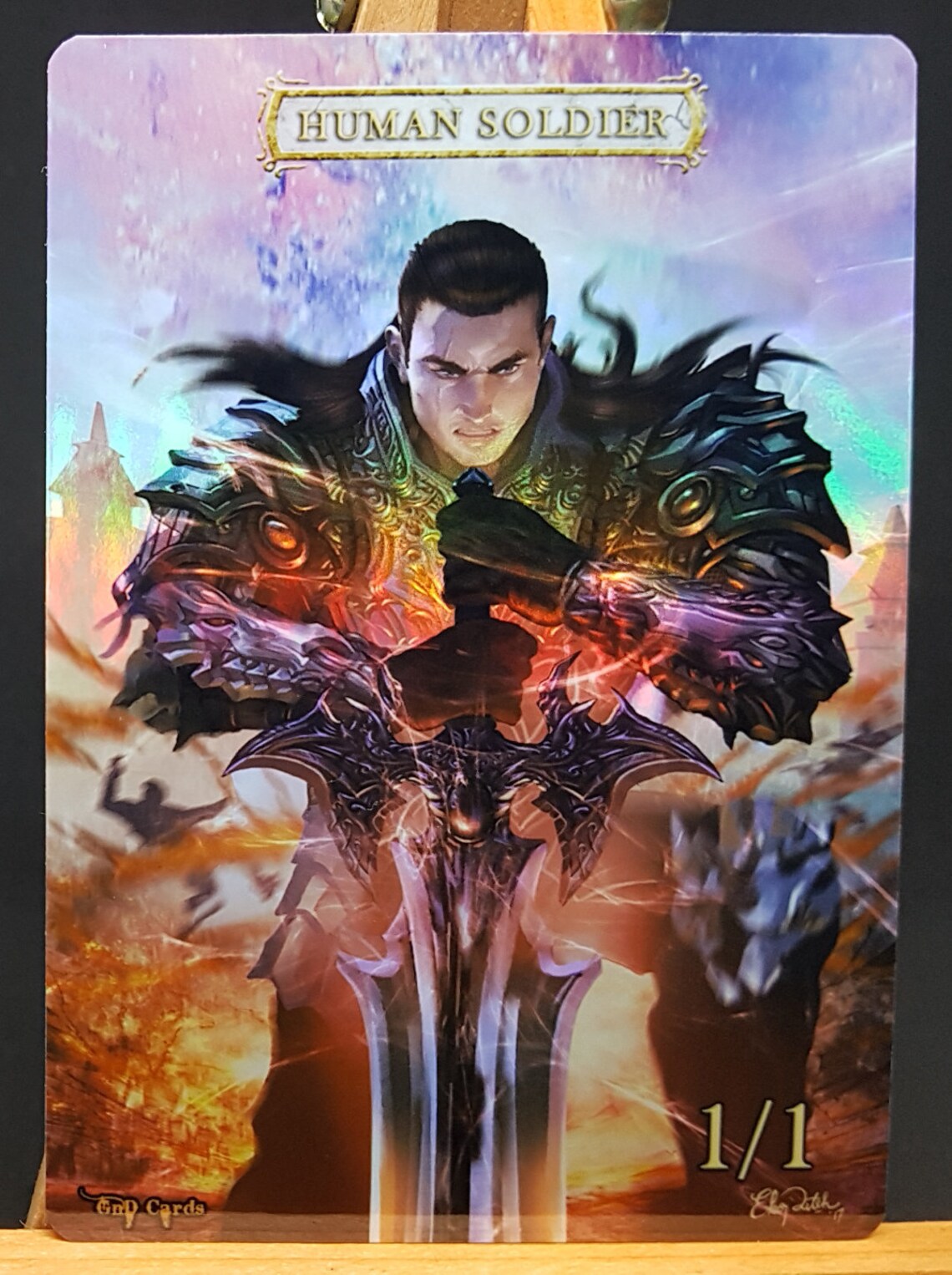 1x Human Soldier 3 FOIL LAMINATED Customaltered Token Gnd - Etsy