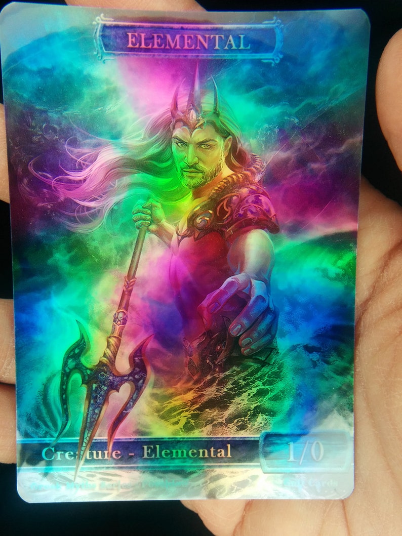 1x Blue Elemental 5 FOIL LAMINATED Custom Altered Token - Etsy